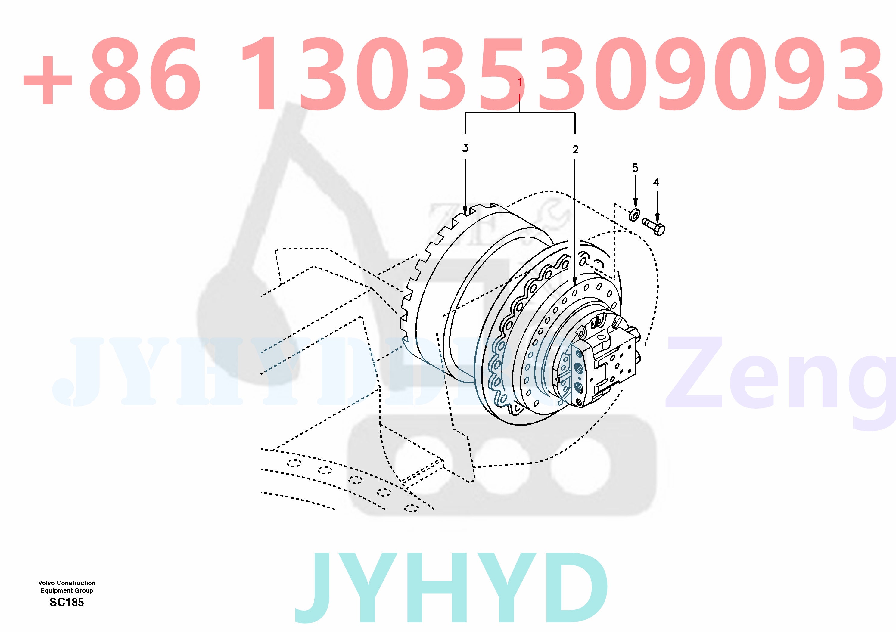 VOLVO EC135B EC140B EXCAVATOR VOE14533648 SA1143-01060 SA7117-30011 VO ...