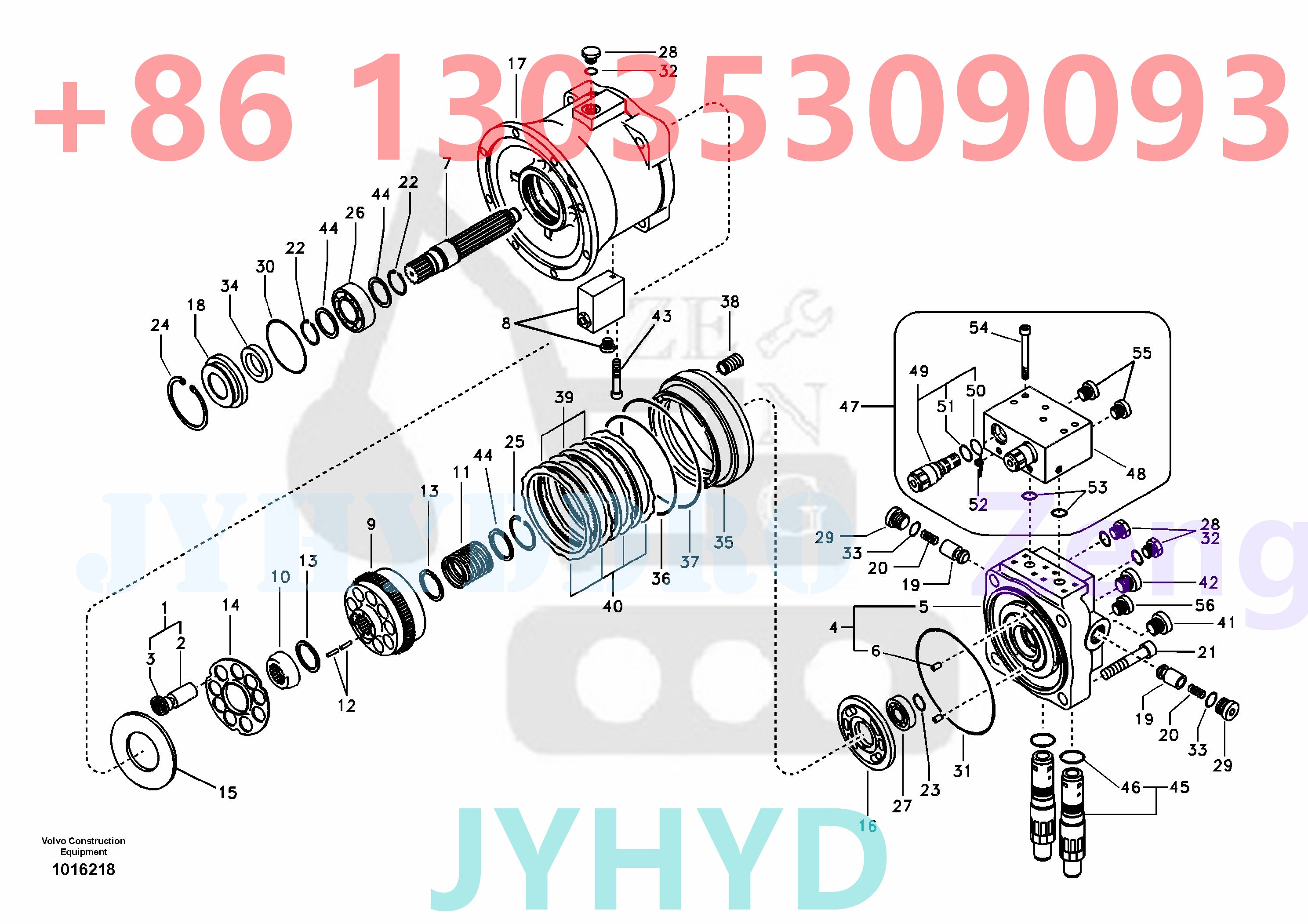 VOLVO EC135B EC140B EXCAVATOR VOE14524188 VOE14507899 VOE14541065 SWIN ...