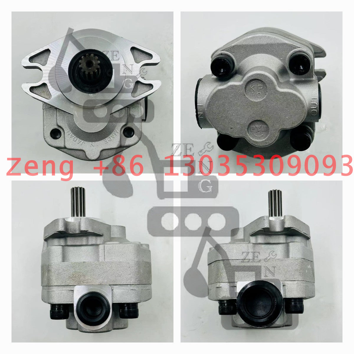 Kawasaki K3V112BDT SK200-1 LH hydraulic pump gear pump pilot pump ...