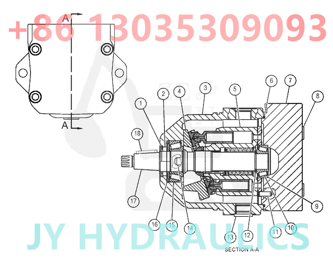 CATERPILLAR CAT349 CAT352 EXCAVATOR 313-2545 PISTON MOTOR ROTARY GROUP ...